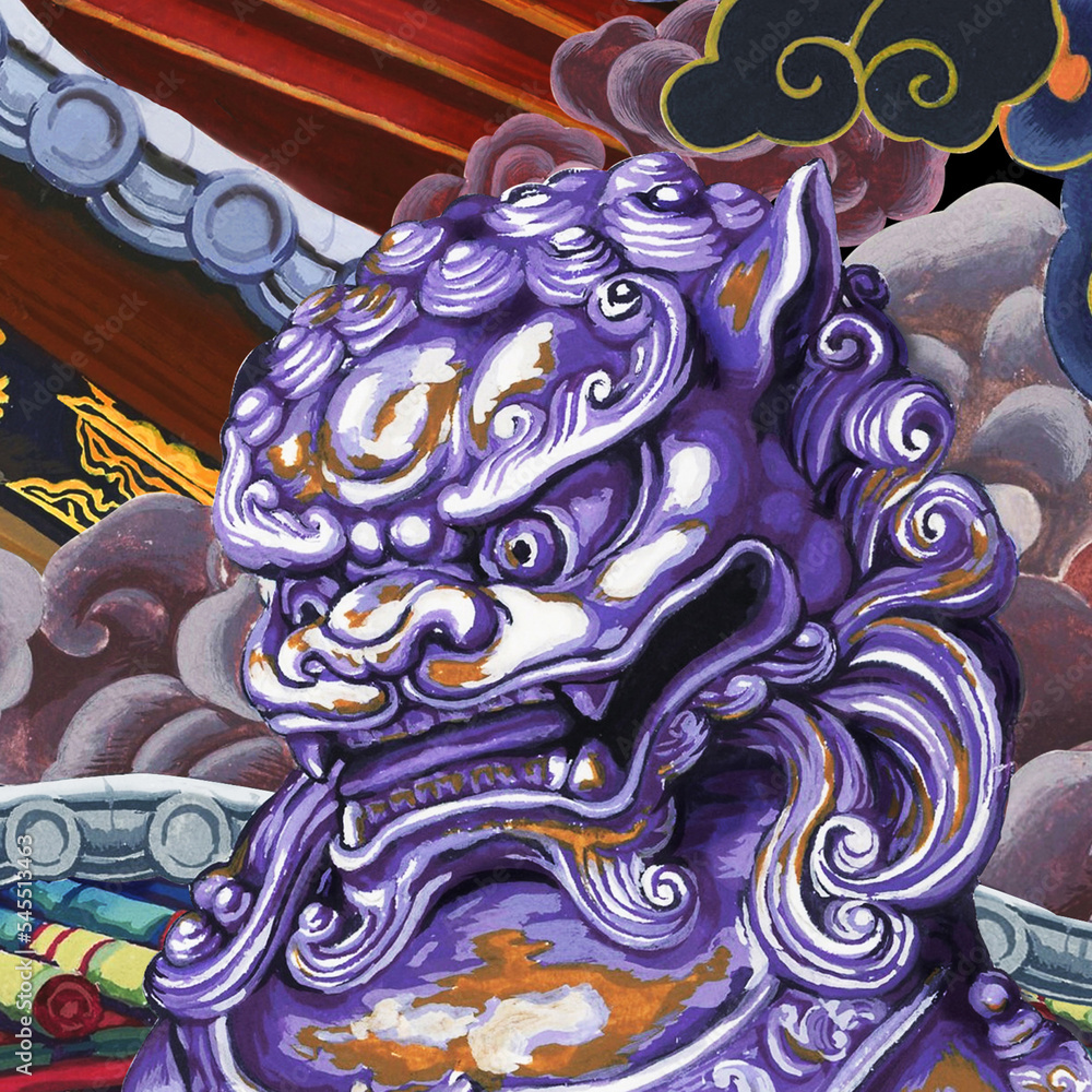 Watercolor Flower Paisley Character Animal Landscape Palace Stock ...