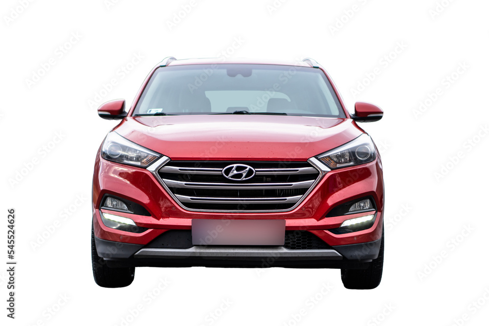 Cluj-Napoca, Romania-January 27, 2021 : Hyundai Tucson - red metallic ...