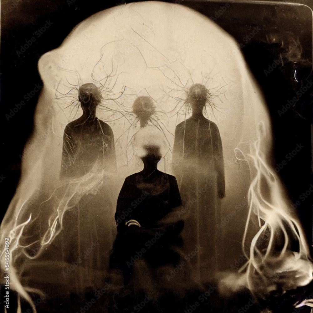 Ai generated photograph of an 1800s haunting Stock Illustration | Adobe ...