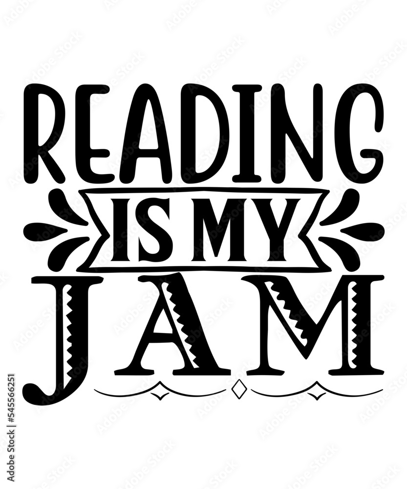 Reading is my jam SVG, Reading SVG Bundle, Book Svg, Books SVG Bundle ...