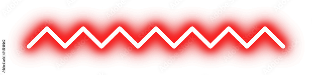 Red Neon Line Border Zigzag Stock Illustration | Adobe Stock