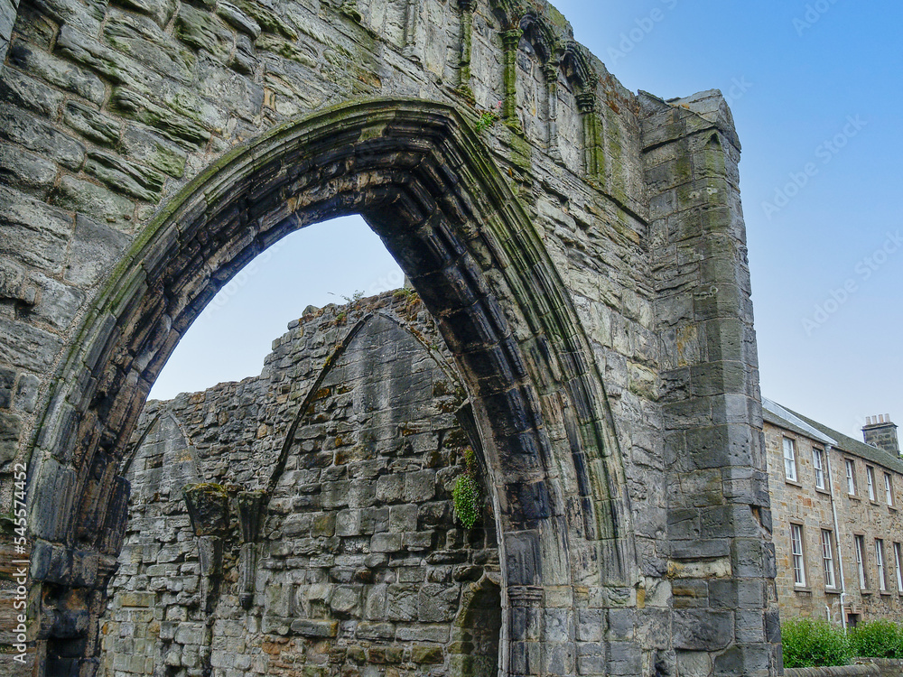 Medieval remains stone arch shape open Stock Photo | Adobe Stock