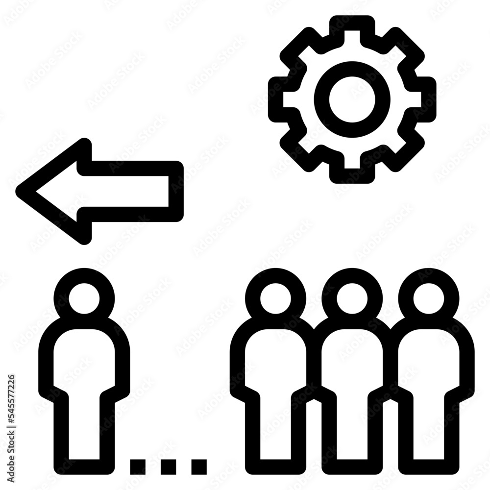 redundancy style icon Stock Vector | Adobe Stock