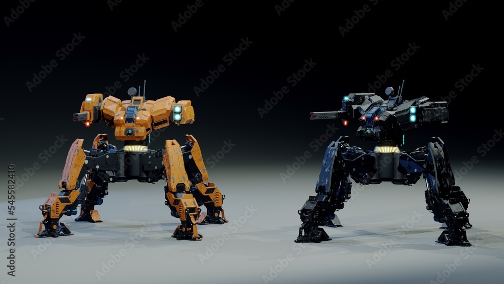 robot Ultimate .super robot of the future.3D artwork.3D rendering.3D ...