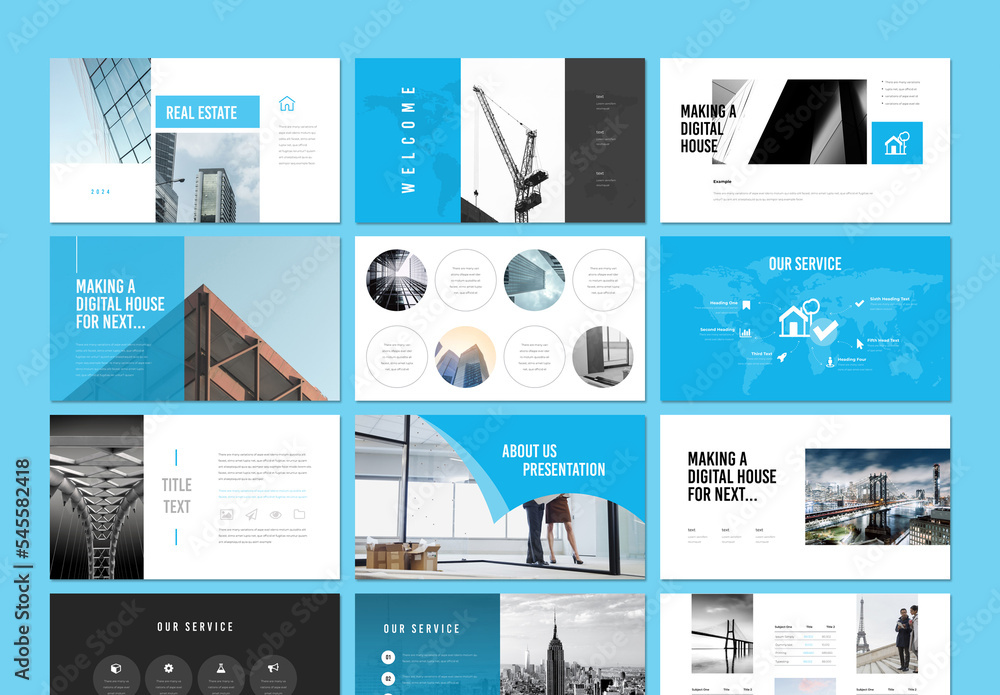 Real Estate Presentation Layout Stock Template | Adobe Stock