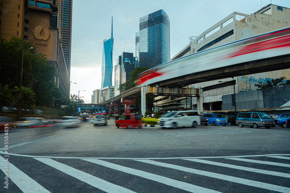 Kuala Lumpur, Malaysia - October 23, 2022: On a street corner in the ...