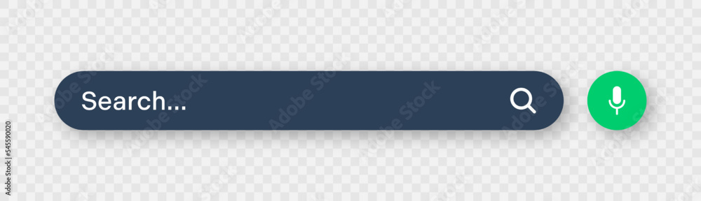 Search bar with round corners. Internet browser engine with search box ...