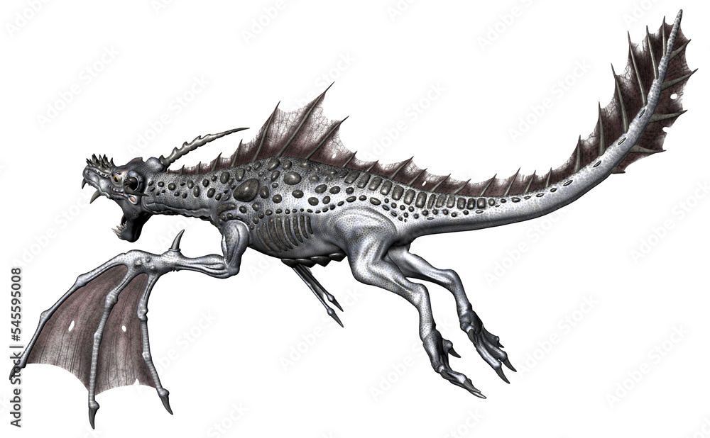 3D rendered Giant Fantasy Sea Dragon on Transparent Background - 3D ...