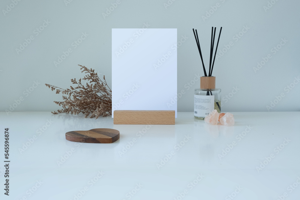 Natural day light table top background, backdrop stage for product ...