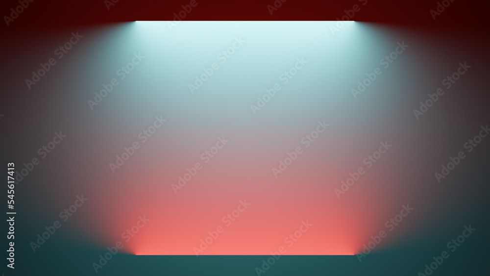 Two bright neon lights on opposite sides illuminating a surface ...