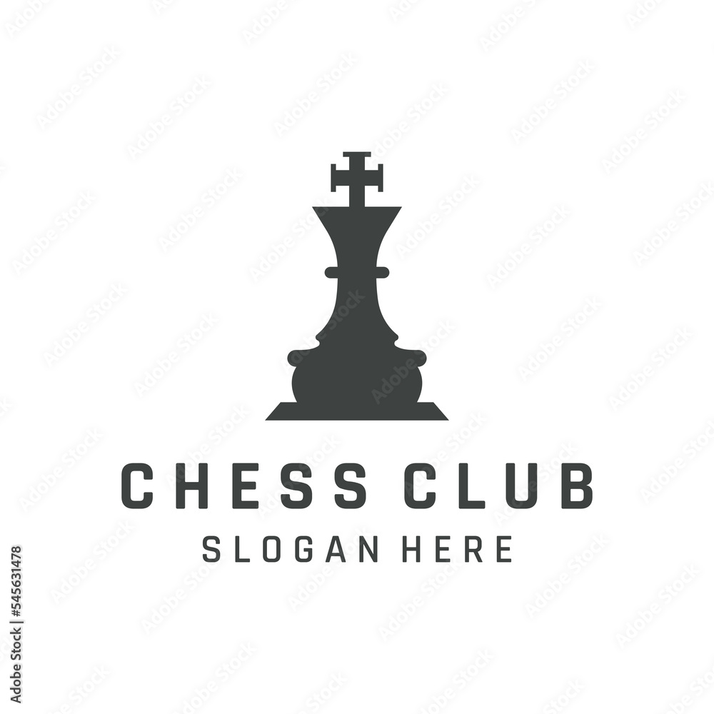 Chess strategy game template logo with kings, pawns and rooks. Logos ...