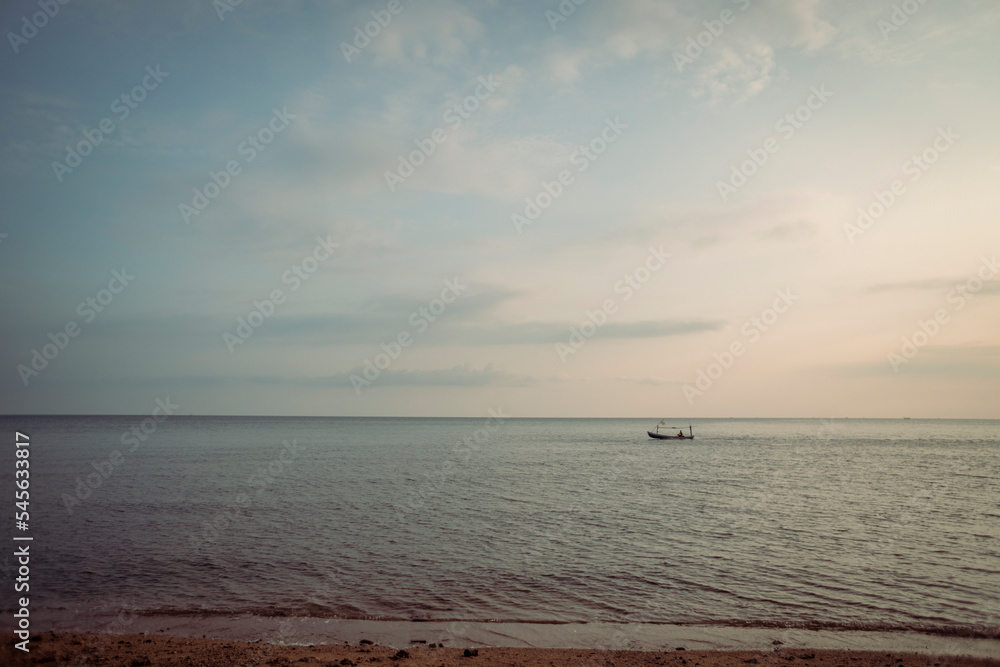 Sea scape of local destination on East Java when Sunrise time. The ...