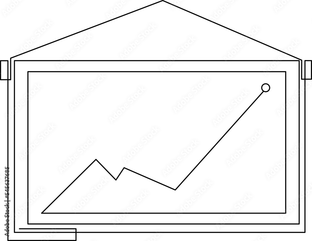 Demonstration board for the office. White board for drawing by marker ...