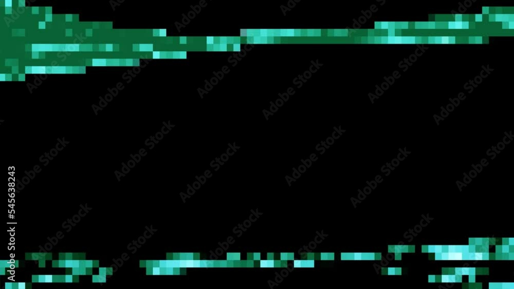 Abstract animation digital graphic of wave motion particles in small ...