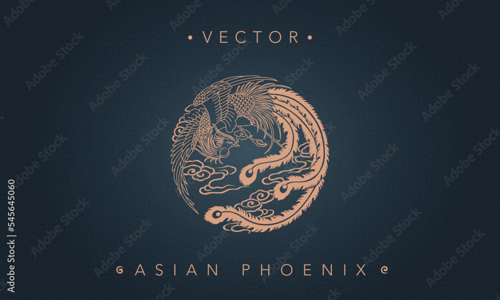 Asian traditional phoenix pattern ancient Chinese phoenix Stock Vector ...