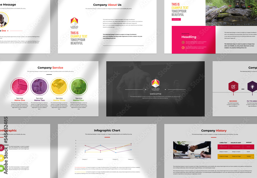 Qube Up Presentation Layout Stock Template | Adobe Stock