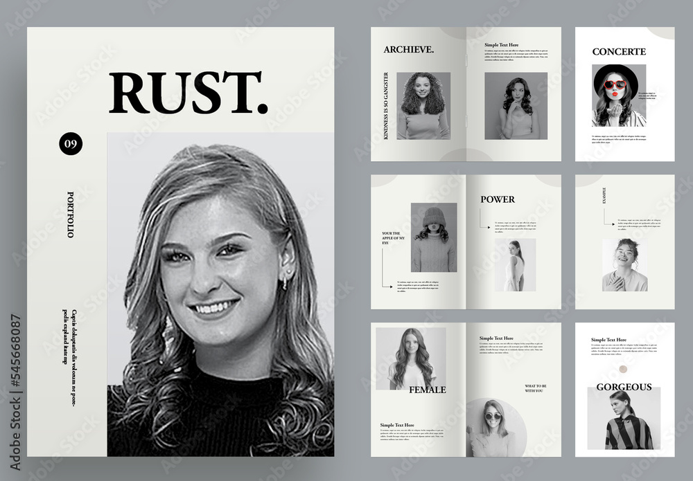 Rust Magazine Stock Template | Adobe Stock