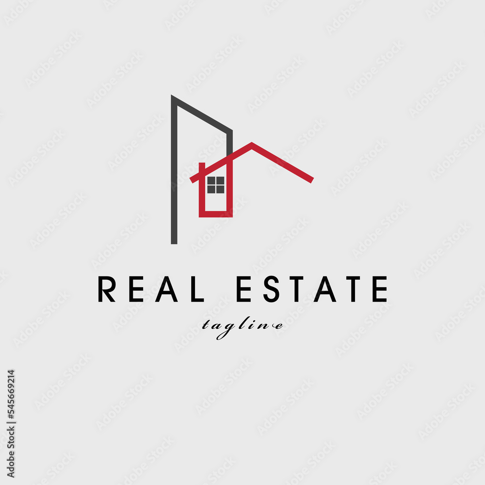 real estate logo vector design for brand identity symbol etc Stock ...