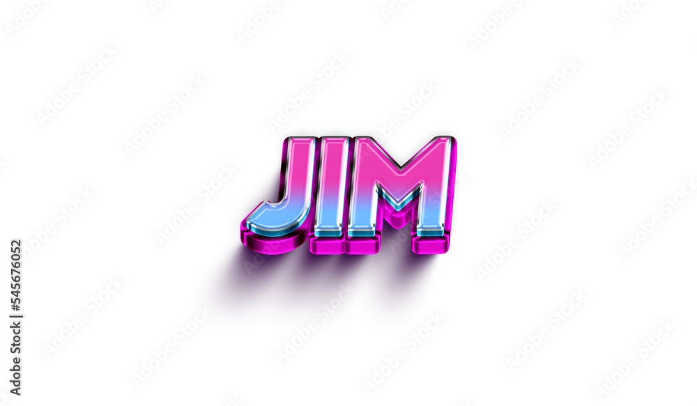 JIM name colorful beautiful 3D text word PNG illustration Modern ...