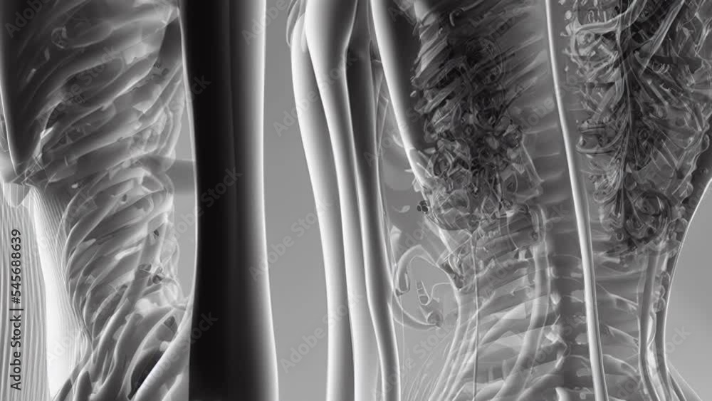 Animation of digital painting of futuristic female robot retro sci fi ...