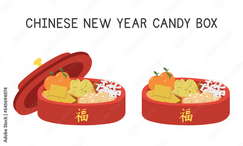 Chinese New Year candy box clipart. Simple Chinese red candy box with ...