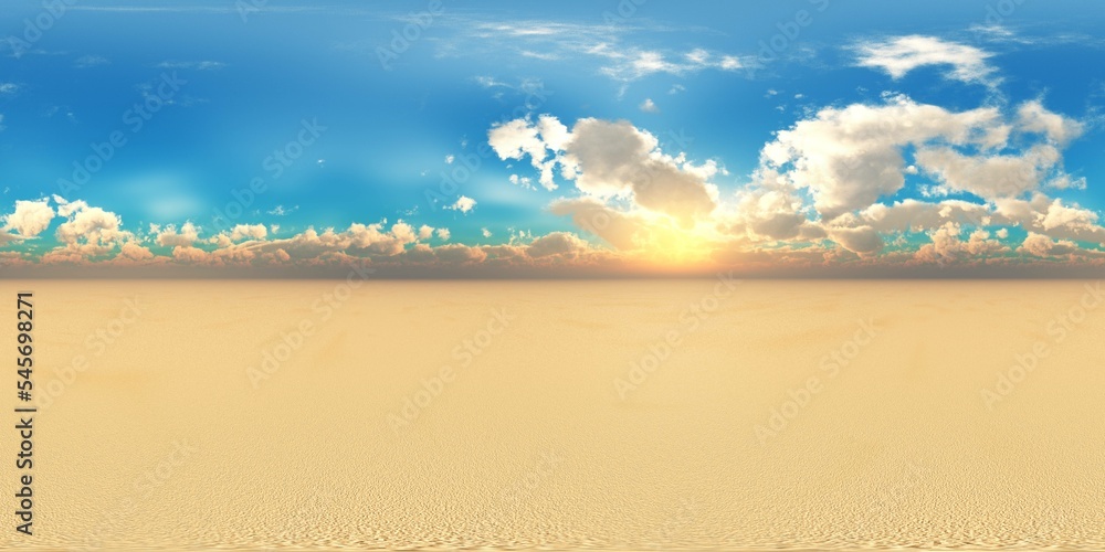 Panorama of sandy desert, Environment map, HDRI, equidistant projection ...