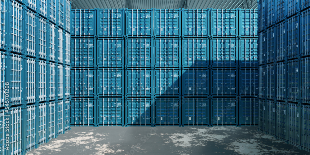 Background from sea containers. Closed shipping containers inside ...