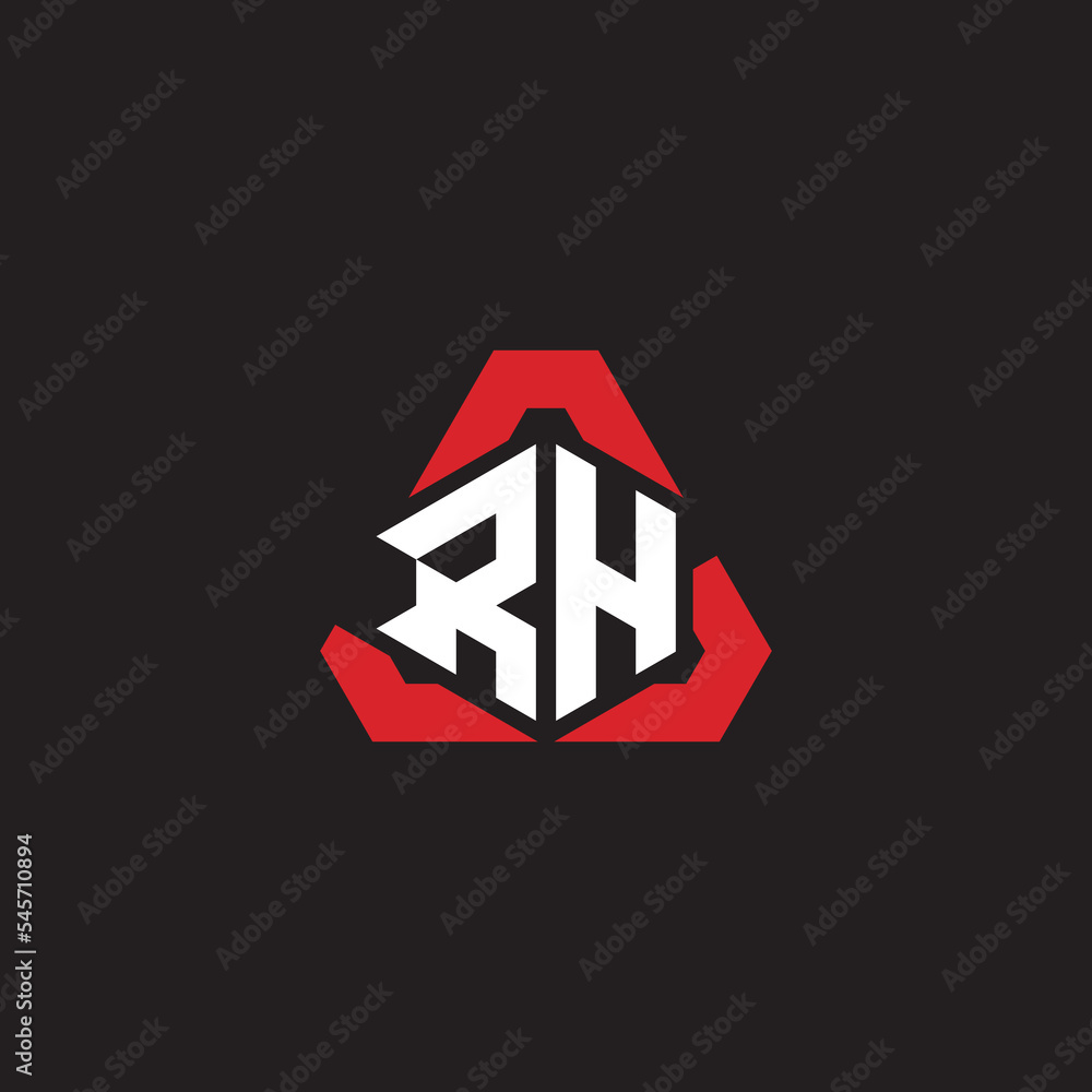 RH initial logo esport team concept ideas Stock-Vektorgrafik | Adobe Stock