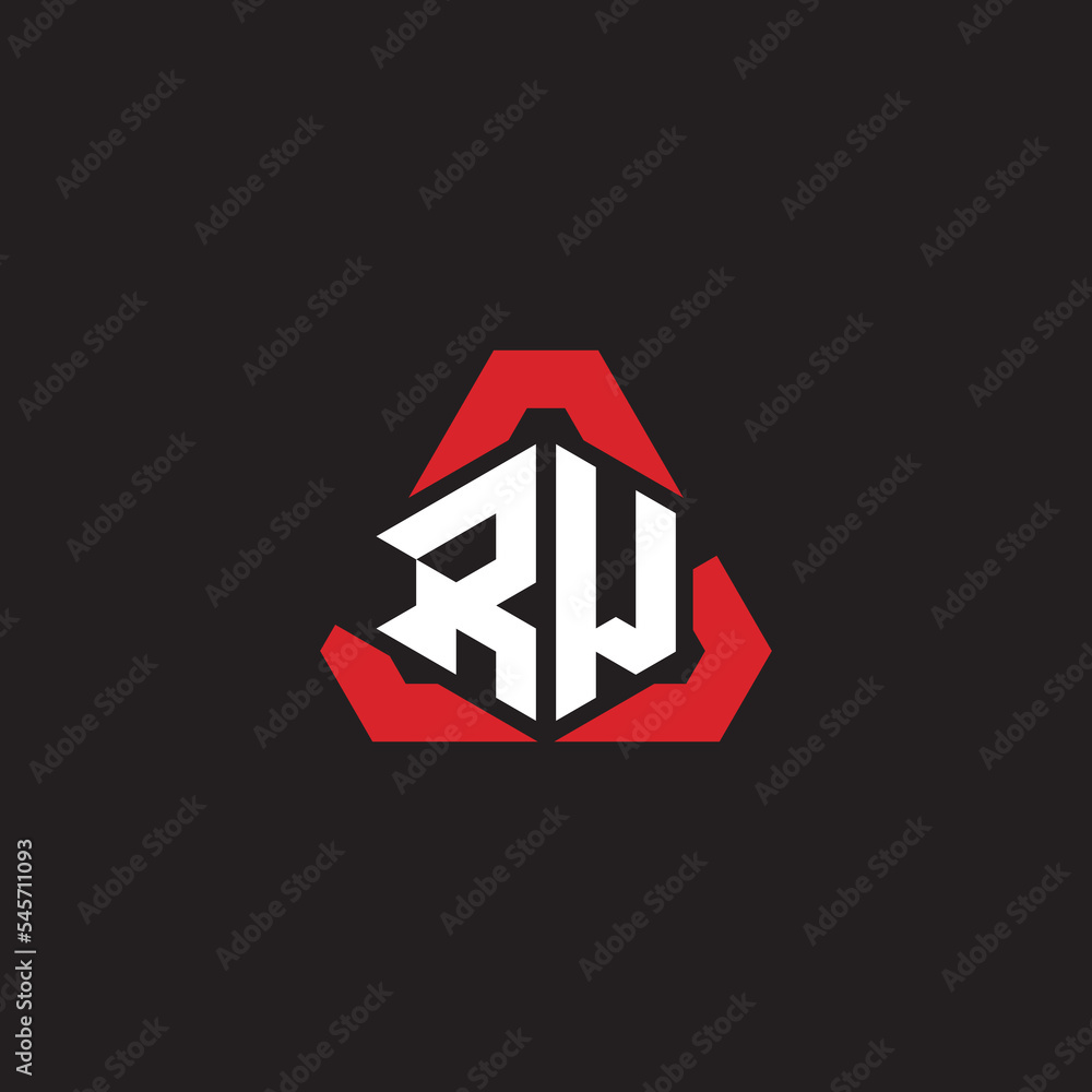 RW initial logo esport team concept ideas Stock Vector | Adobe Stock