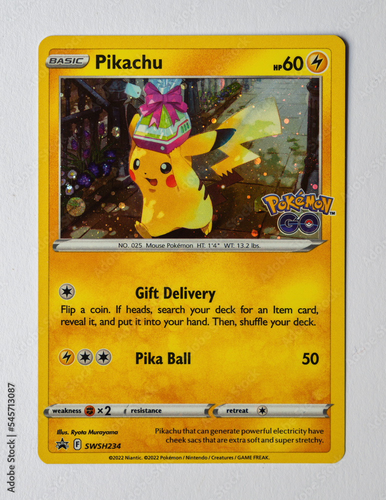 Pokemon Pikachu Card Black And White