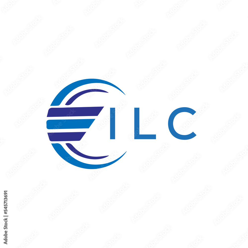 ILC letter logo. ILC blue image on white background. ILC vector logo ...