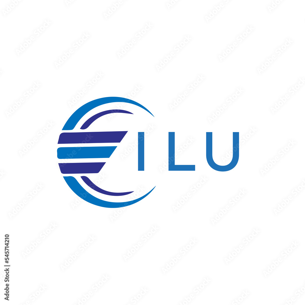ILU letter logo. ILU blue image on white background. ILU vector logo ...