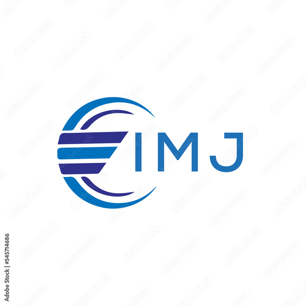 IMJ letter logo. IMJ blue image on white background. IMJ vector logo ...