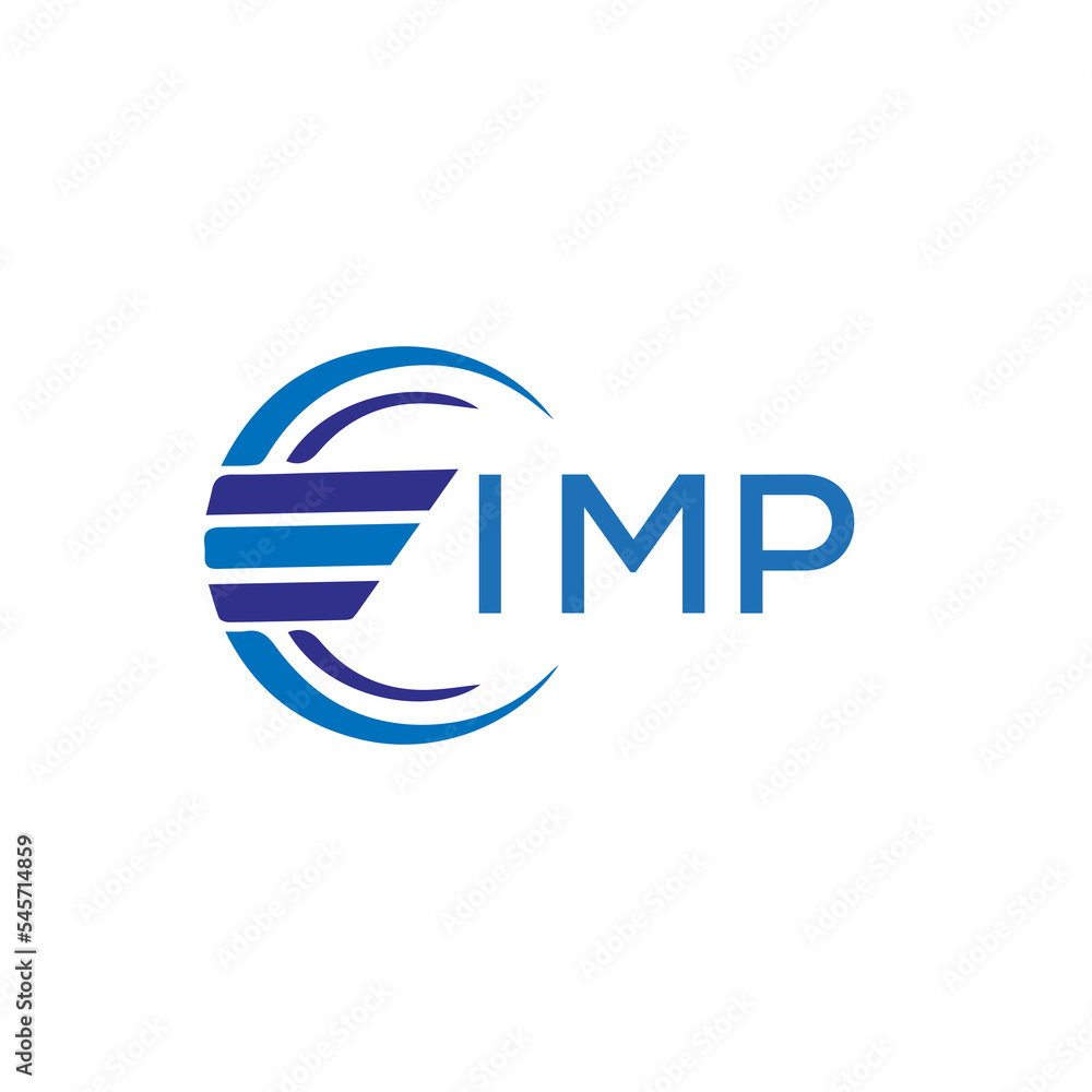 IMP letter logo. IMP blue image on white background. IMP vector logo ...