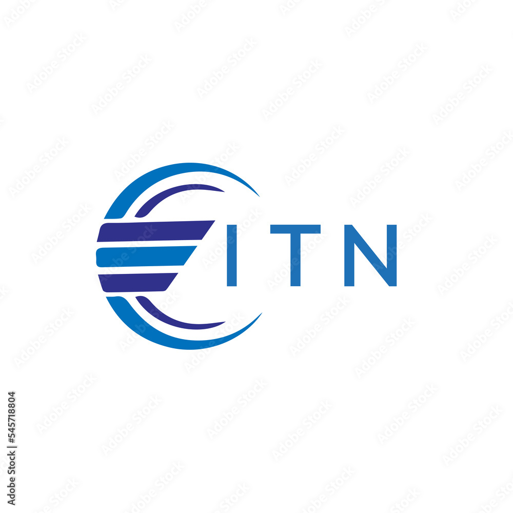 ITN letter logo. ITN blue image on white background. ITN vector logo ...