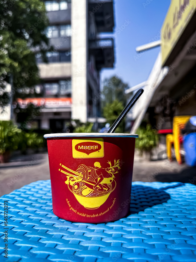 maggi cup noodles outdoor image Delhi india - 11 Nov 2022 Stock Photo ...