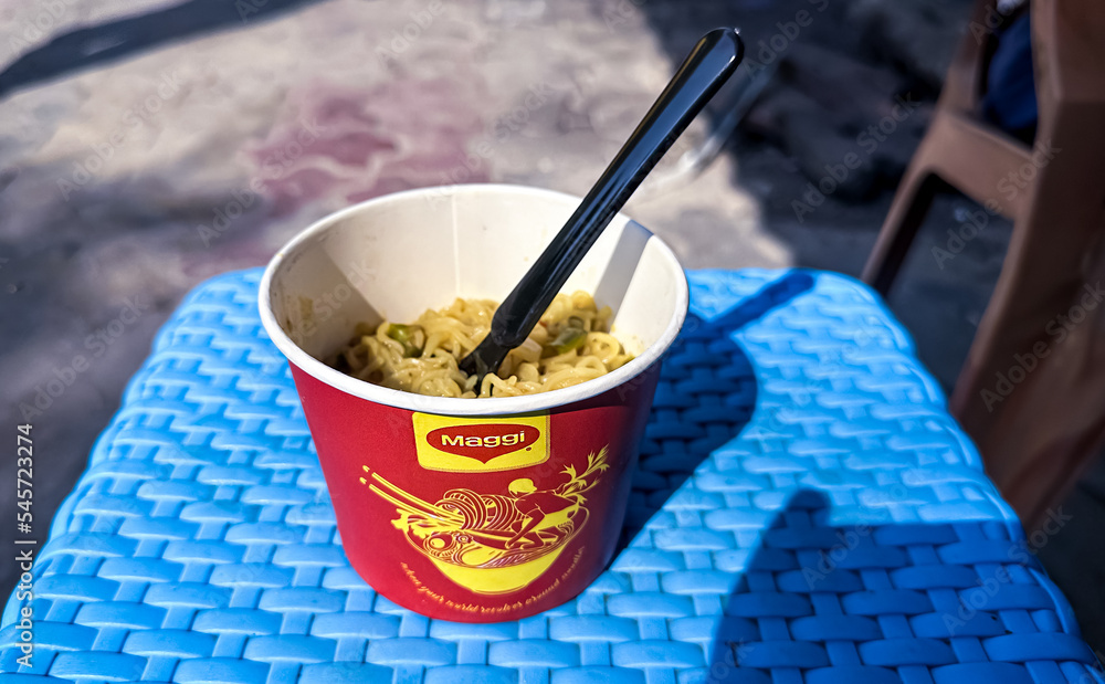 maggi cup noodles outdoor image Delhi india - 11 Nov 2022 Stock Photo ...