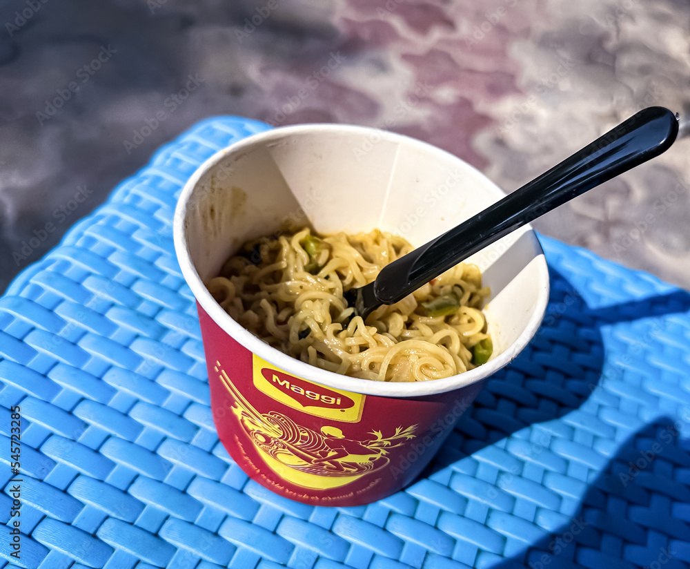 maggi cup noodles outdoor image Delhi india - 11 Nov 2022 Stock Photo ...