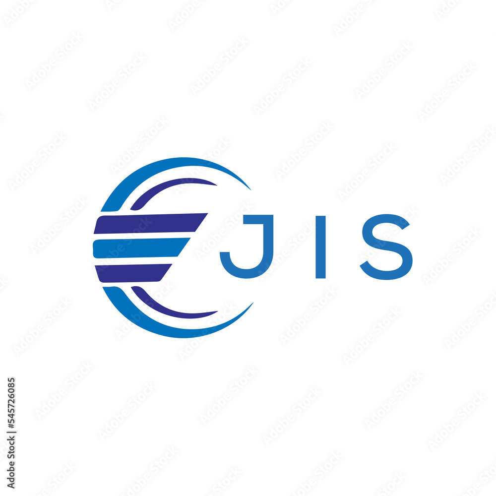 JIS letter logo. JIS blue image on white background. JIS vector logo ...