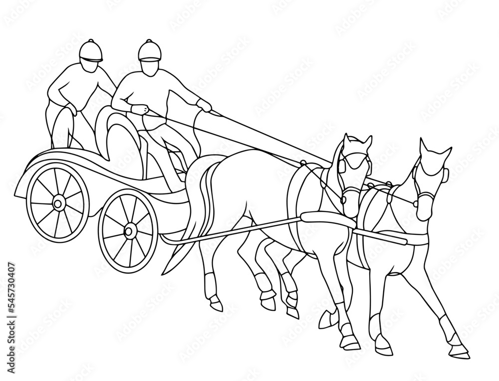 Harness Racing Coloring Pages