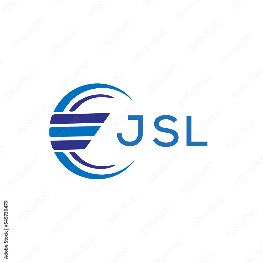 JSL letter logo. JSL blue image on white background. JSL vector logo ...
