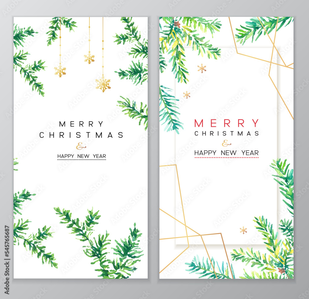 Christmas Poster set. Vector illustration of Christmas Background with ...