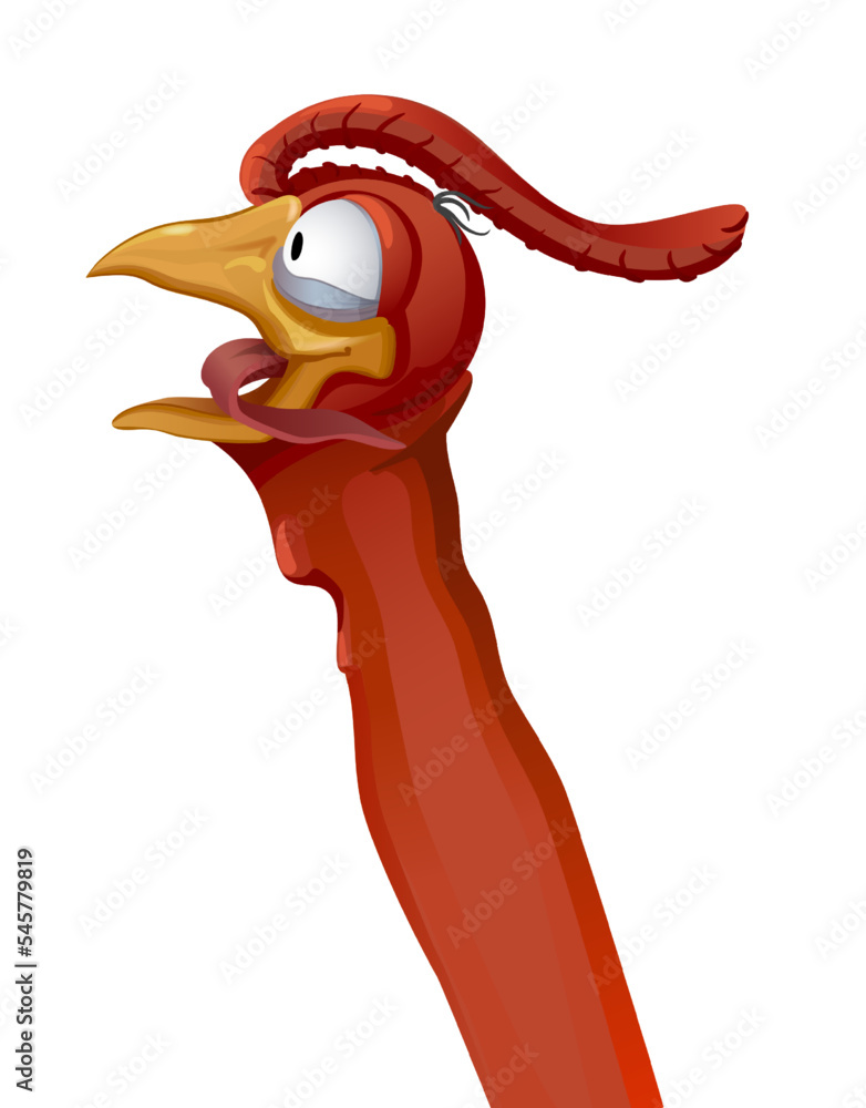 Cartoon image of a portrait of a funny cartoon turkey traditional ...