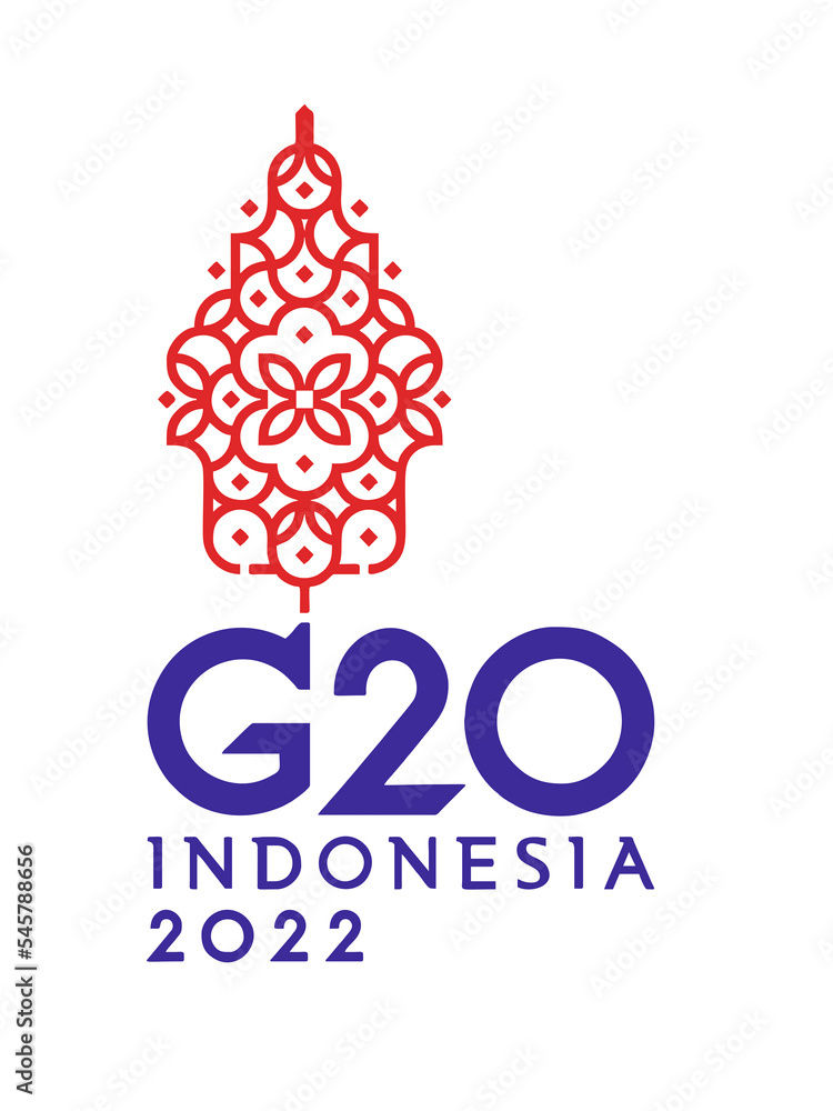 G20. Emblem of the G20 meeting in 2022. World leaders meeting of top 20 ...