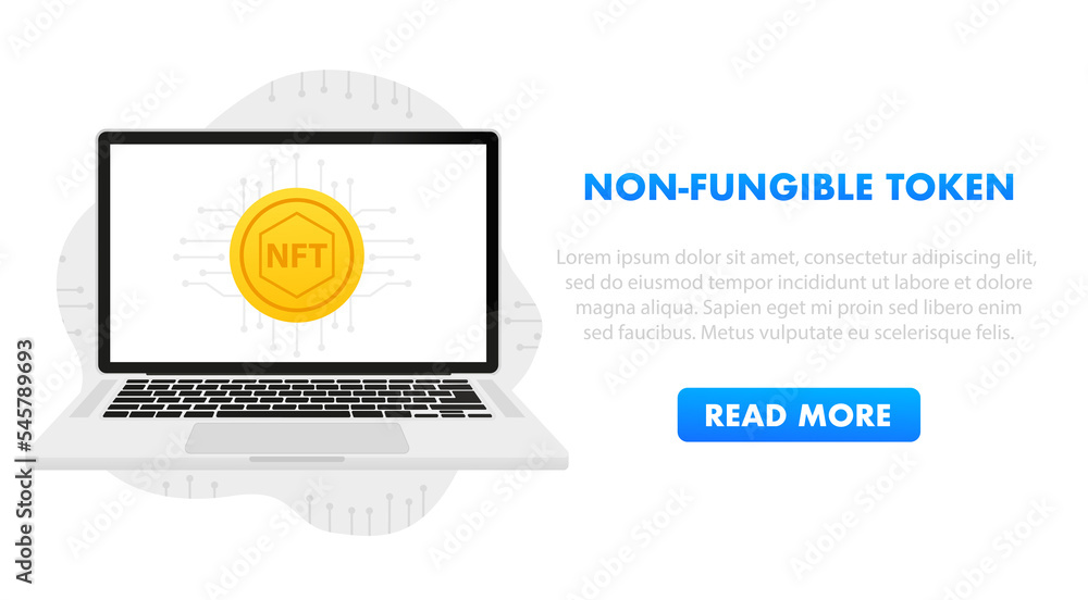 Laptop screen nft pictures of technologies of the future, non fungible ...