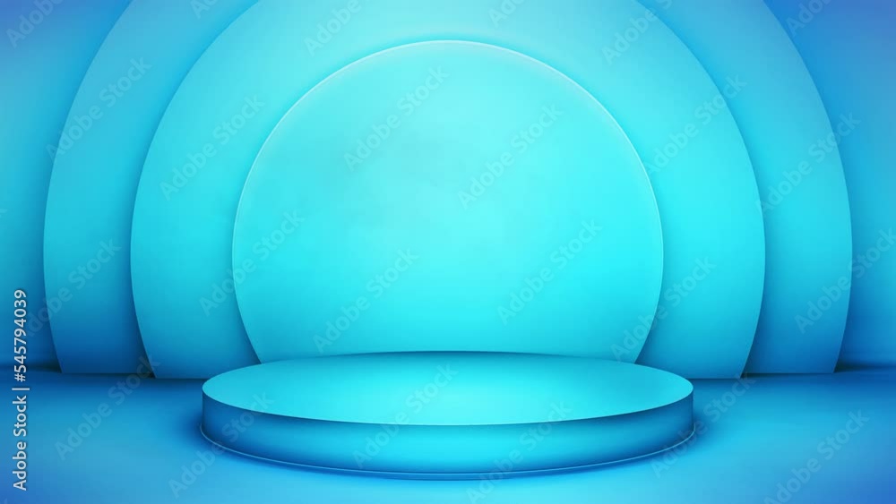 Minimal virtual studio background, video loop. 3D graphics rendering ...