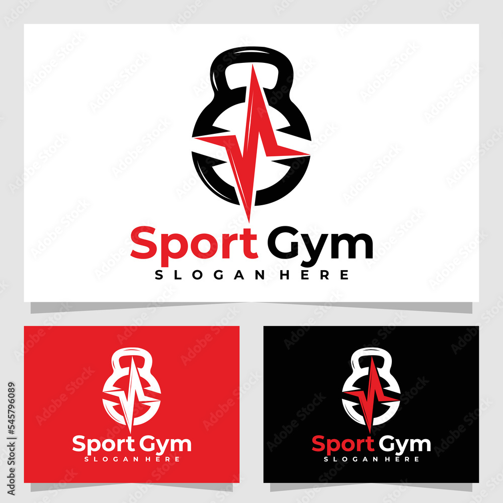 sport gym logo vector design template Stock Vector | Adobe Stock
