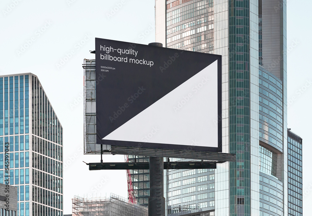 Big Billboard Outdoor Advertising Poster Mockup Template Stock Template ...