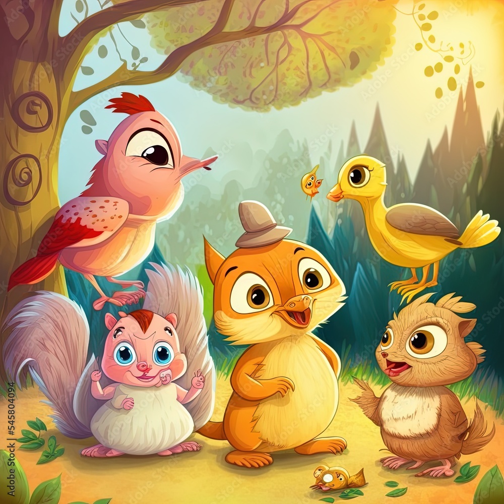 Animals Fairy Tale Illustration For The Children Cute And Funny animals-fairy-tale-illustration-for-the-children-cute-and-funny