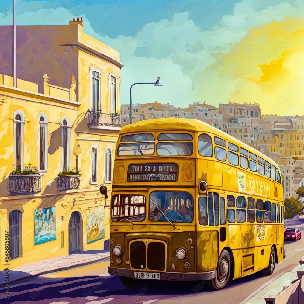 Il Mellieha, Malta Beautiful skyline view of Mellieha town with an old ...